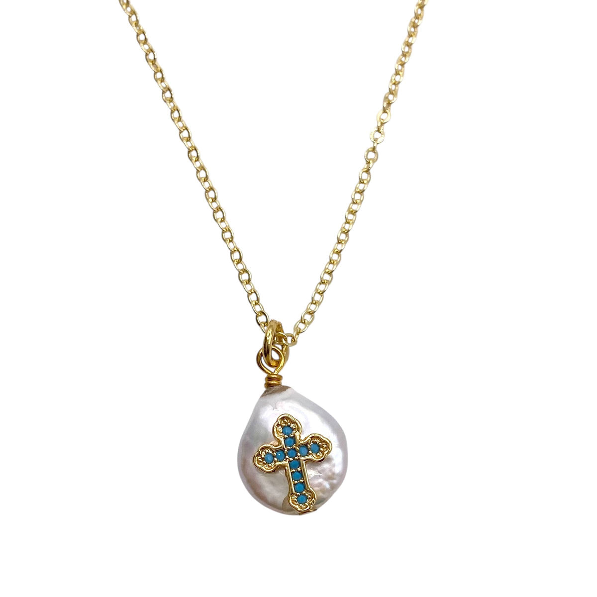 Cross necklace dainty jewelry gold religious necklace – Ember Canyon