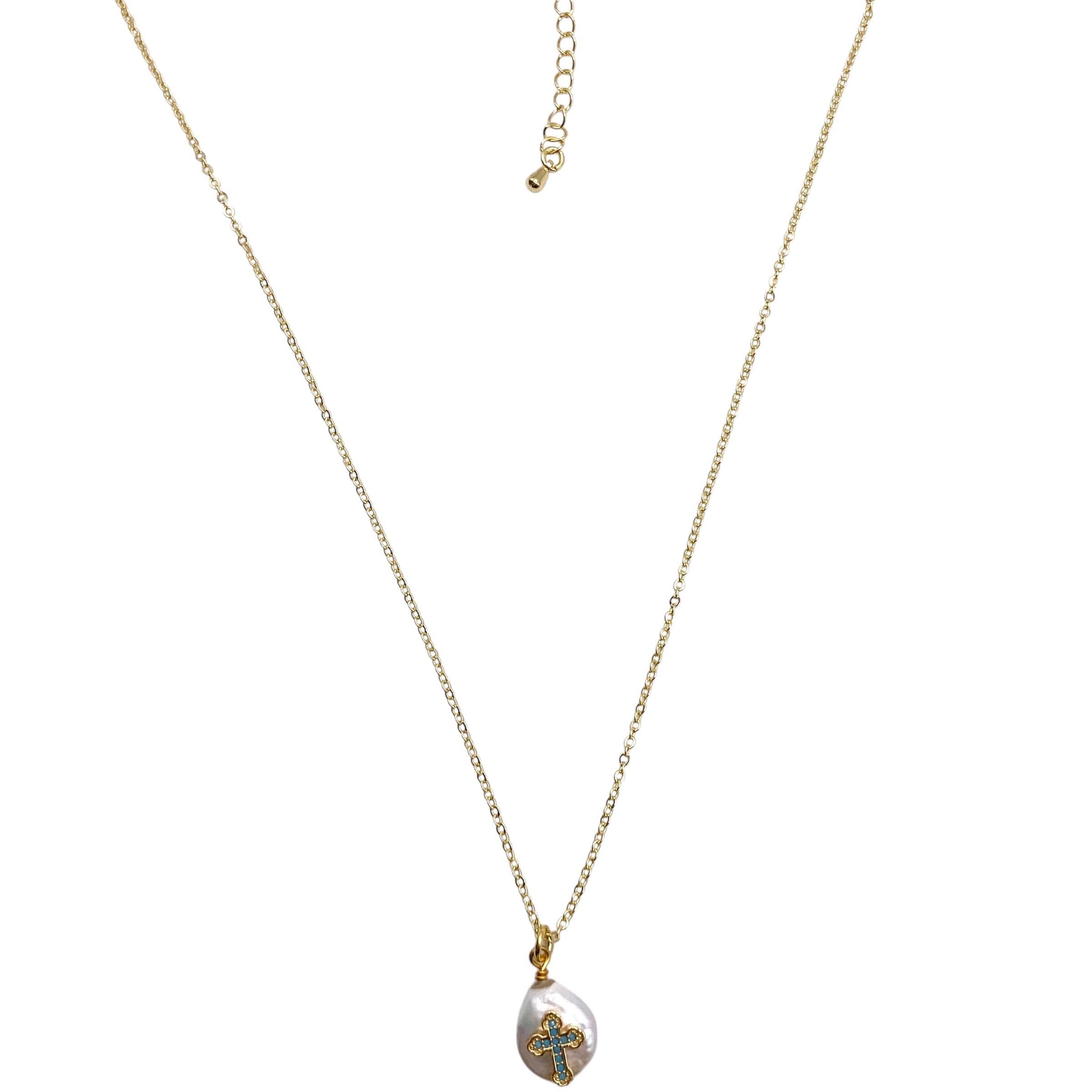 Cross necklace dainty jewelry gold religious necklace – Ember Canyon